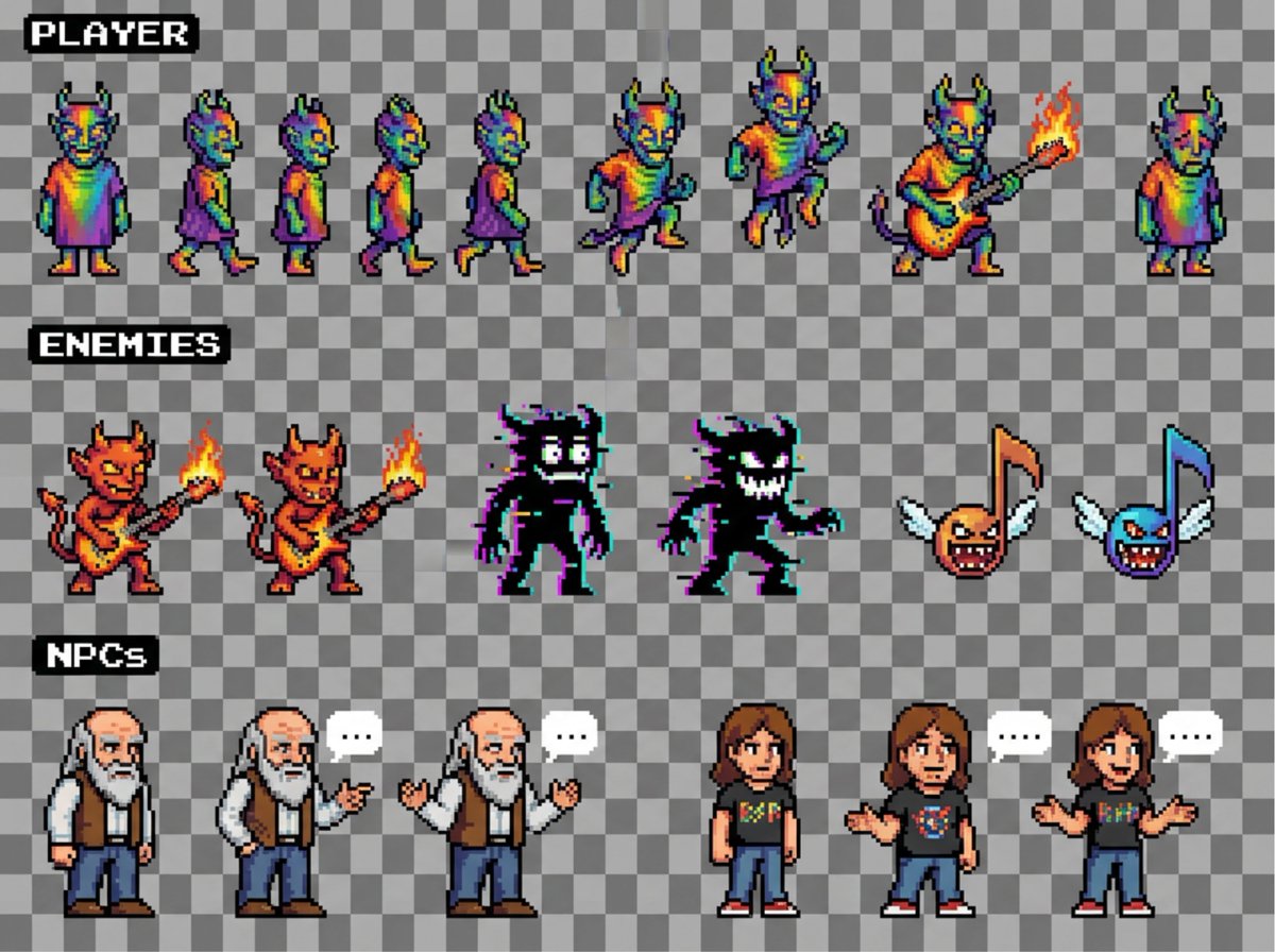 Sprite sheet for 2D NES platformer | HTPFT